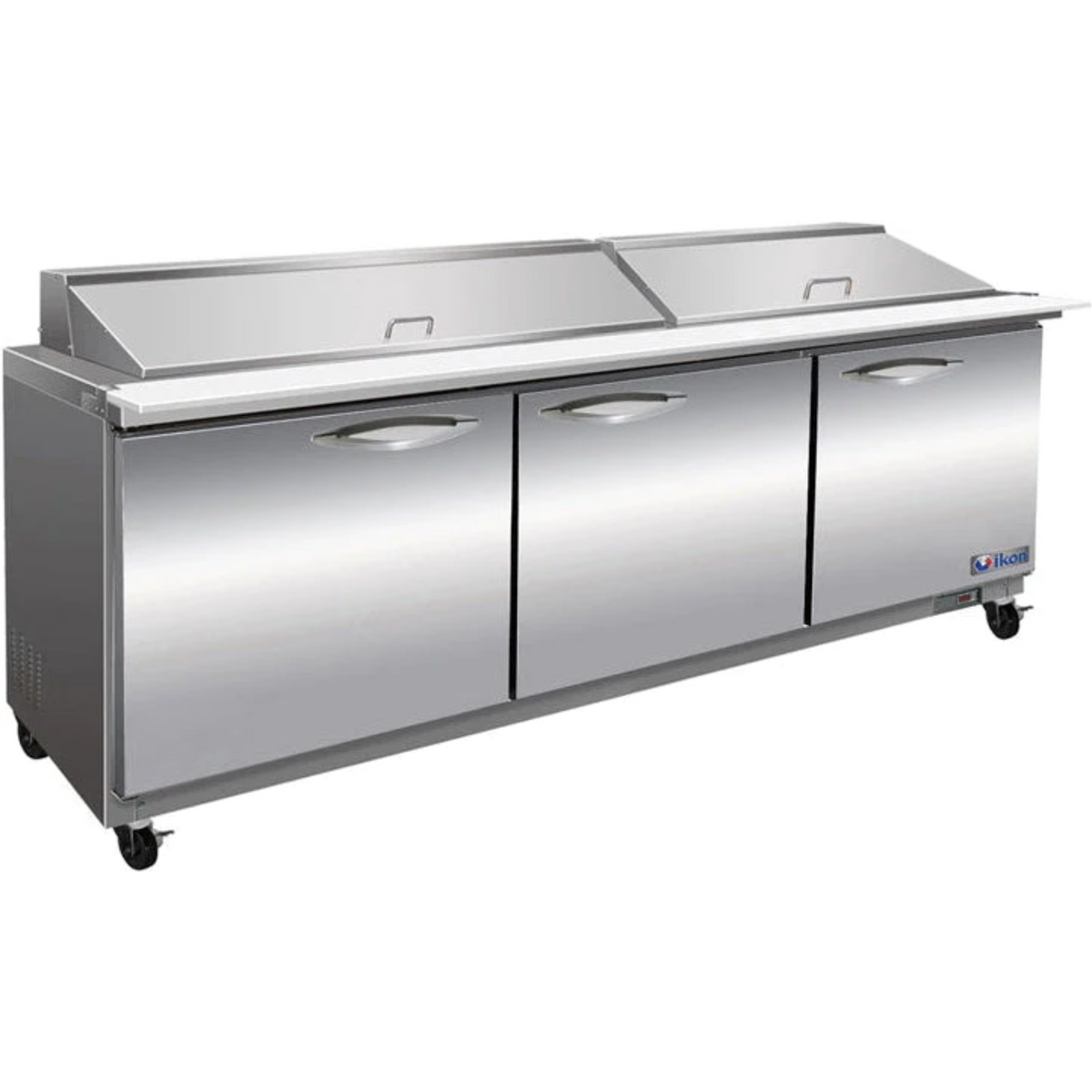 IKON ISP72M 72" Megatop Sandwich Prep Table, Triple Solid Swing Doors ...